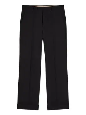 Valentino Garavani Straight-leg Wool Trousers - Black