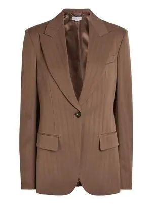 Stella McCartney Single-breasted Wool Blazer - Brown