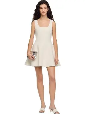 Sandro Beaded Knit Mini Dress White