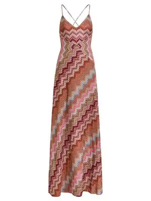 Missoni Fine-knit Patterned Maxi Dress - Multicoloured