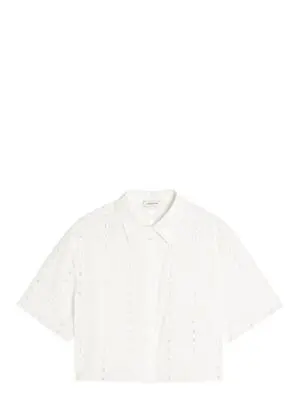 ANINE BING Lincoln Embroidered Shirt - White