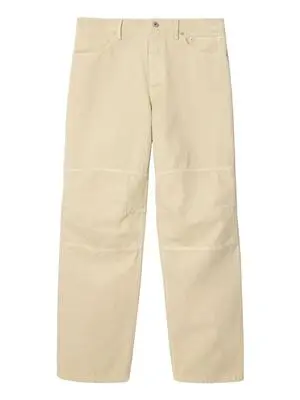 Burberry Cotton Canvas Relaxed Fit Trousers - Neutral