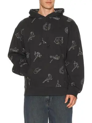 LEVI'S Relaxed Graphic Hoodie - Western Aop Phantom