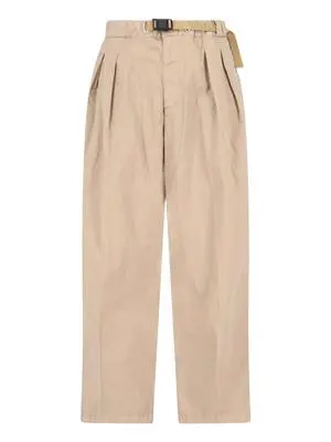 WHITE SAND Belted Straight-leg Pants - Beige
