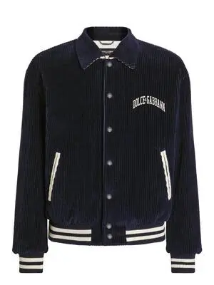 Dolce & Gabbana Corduroy Bomber Jacket - Blue