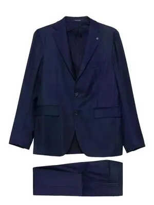 Tagliatore Flap-pocket Suit - Blue
