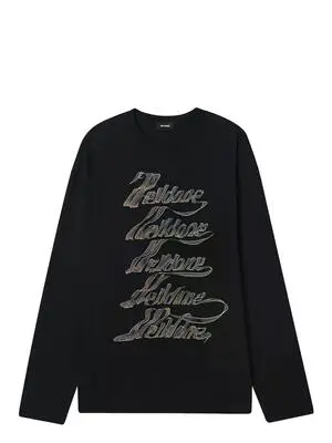 We11Done Printed Long-sleeve T-shirt - Black