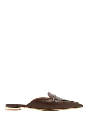 MALONE SOULIERS Doramu Textured Mules - Brown