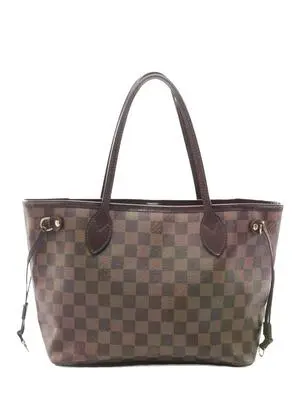 LOUIS VUITTON 2015 Damier Ebene Neverfull Pm Tote Bag - Brown