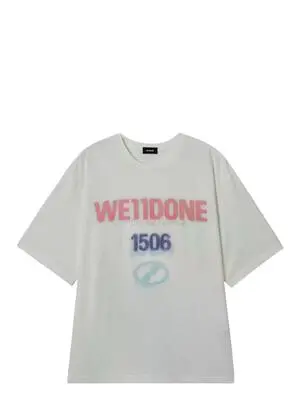 We11Done Printed Crewneck T-shirt - White