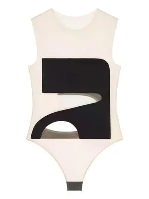 COURREGES Cut-out Detail Bodysuit - Black