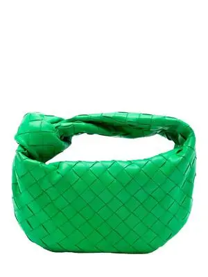 Bottega Veneta Mini Nappa Intrecciato Jodie Hobo Bag - Green