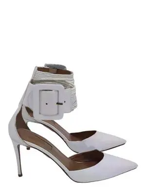 AQUAZZURA Casablanca Buckle-fastening Leather Pumps - White