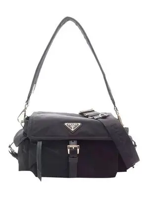Prada 2013-2026 Medium Re-nylon Explorer Satchel - Black