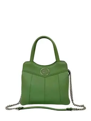 Gucci 2016-2025 Petite Gg Leather Tote Satchel - Green