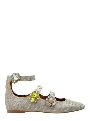 Kurt Geiger Embellished Ballerina Shoes Cream