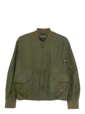 R13 Bubble Pocket Bomber Jacket - Green
