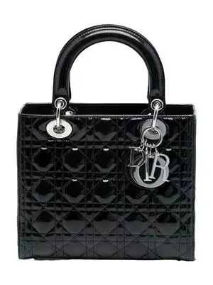 DIOR 2010 Medium Patent Cannage Lady Dior Satchel