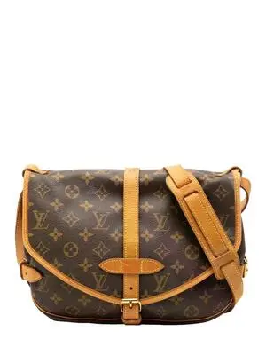 LOUIS VUITTON 1999 Monogram Saumur 30 Crossbody Bag - Brown