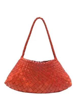 Dragon Diffusion Rosanna Woven Braided Tote Bag - Orange