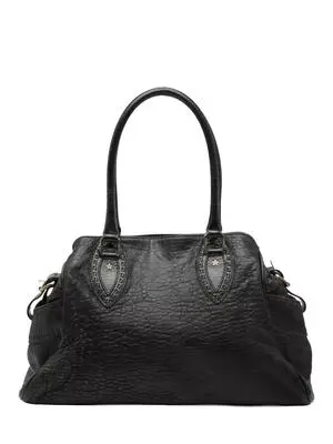 Fendi 2000-2010 Leather Etniko Du Jour Handbag - Black