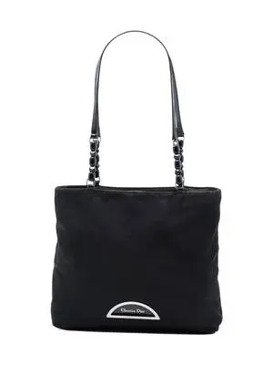 Dior 1999 Nylon Malice Tote Bag - Black