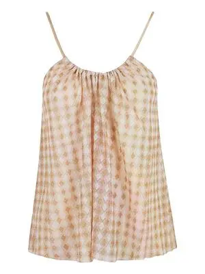 FORTE_FORTE Diamond-pattern Sleeveless Top - Neutrals