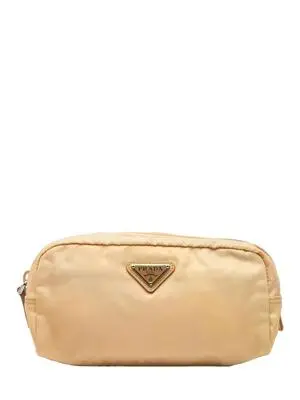 Prada 2000-2013 Tessuto Cosmetic Pouch - Brown