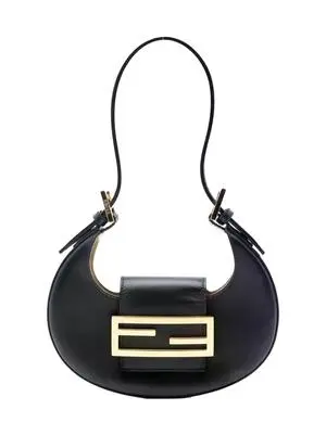 Fendi 2010-2025 Mini Leather Cookie Hobo Bag - Black
