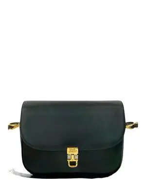 Celine 2000-2010 Leather Horse Carriage Crossbody Bag - Black