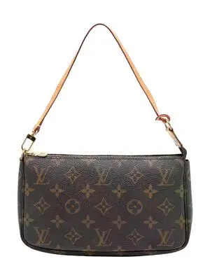 LOUIS VUITTON 2000 Monogram Pochette Accessoires Shoulder Bag - Brown