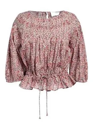 Ba&sh Floral-print Embroidered Blouse - Pink