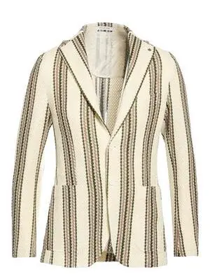 Tagliatore Midnight Cotton Striped Blazer - White