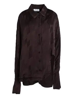 Attico Jacquard Viscose Shirt - Brown