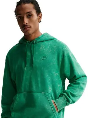 Nike Sportswear Club Washed Fleece Hoodie - Green
