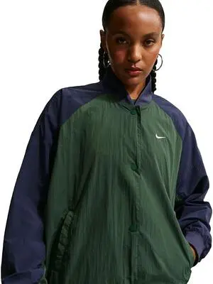 Nike Sportswear Oversized Varsity Jacket - Green