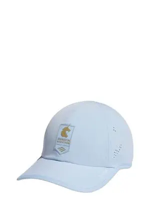 Adidas Boston Marathon 2026 Superlite Hat - Glow Blue / Gold Metallic / Yellow