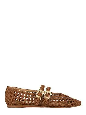 Dolce Vita Dolce Vita Baylee Woven Flat With Buckle Detail Tan