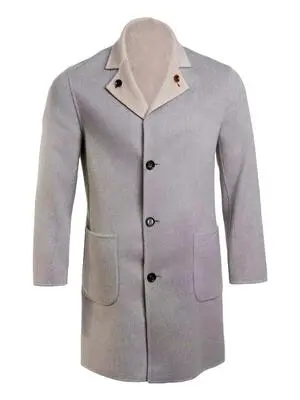 Kiton Reversible Cashmere Coat - Grey