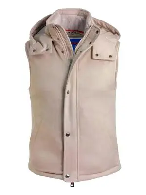 Kiton Hooded Zip-up Gilet - Neutrals
