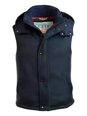 Kiton Cashmere Hooded Gilet - Blue