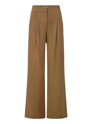 Veronica Beard Rimini Pinstripe Palazzo Pants - Brown