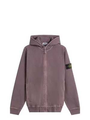 Stone Island Cotton Zip-up Hoodie - Purple Grey
