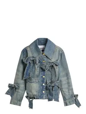 GANNI Tint Rigid Denim Jacket - Mid Blue Vintage