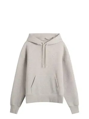 Ami Big De Coeur Embossed Hoodie - Gris Cendre Chine