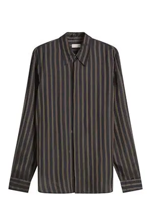 DRIES VAN NOTEN Stripe Cupro Shirt