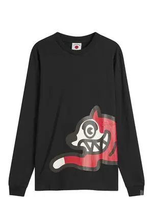 ICECREAM Jumbo Running Dog Long Sleeve T-shirt - Black