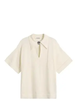 JIL SANDER Polo Top - Porcelain