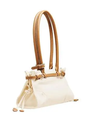 Anthropologie Greer Structured Canvas Shoulder Bag - Tan