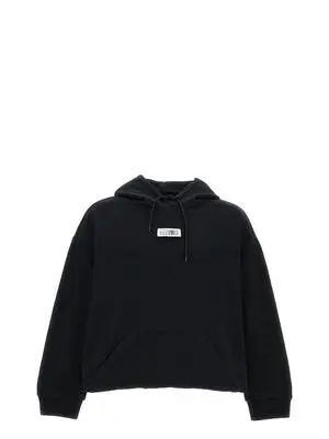 MAISON MARGIELA Cropped Cut Sweatshirt Nero